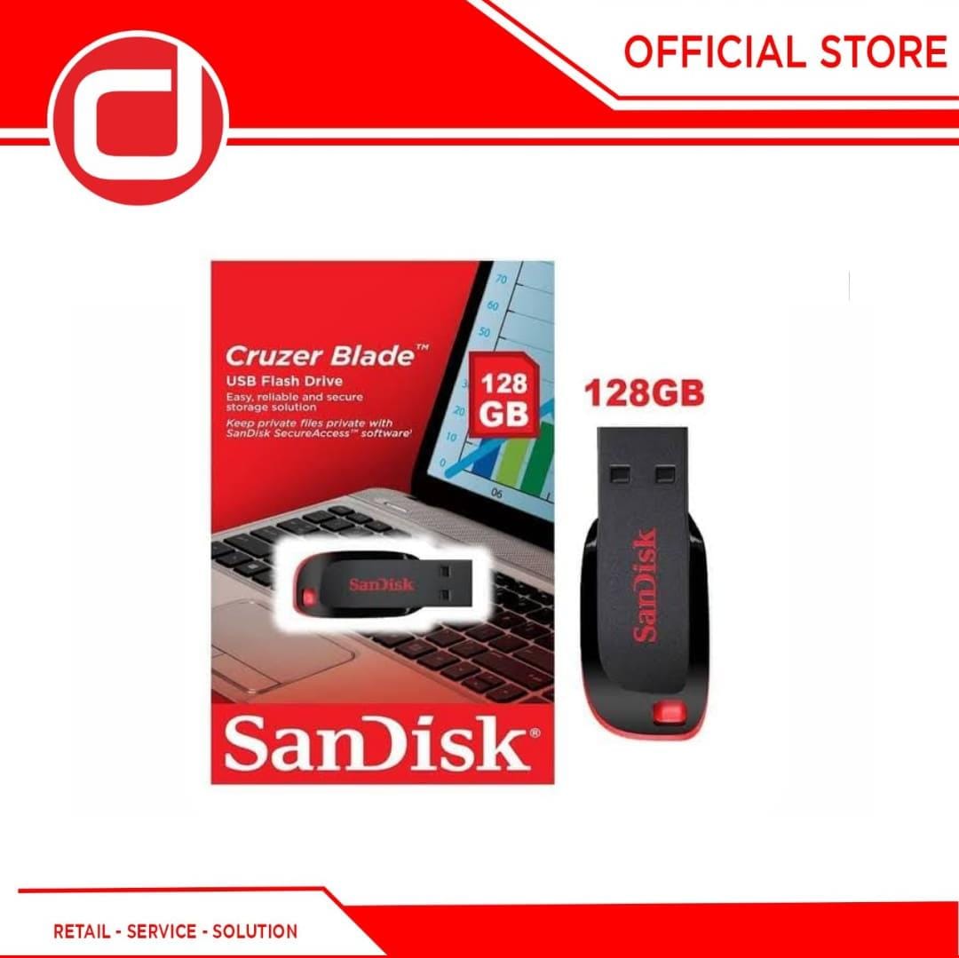 Jual Flashdisk Sandisk Cruzer Blade 128GB | PaDi UMKM