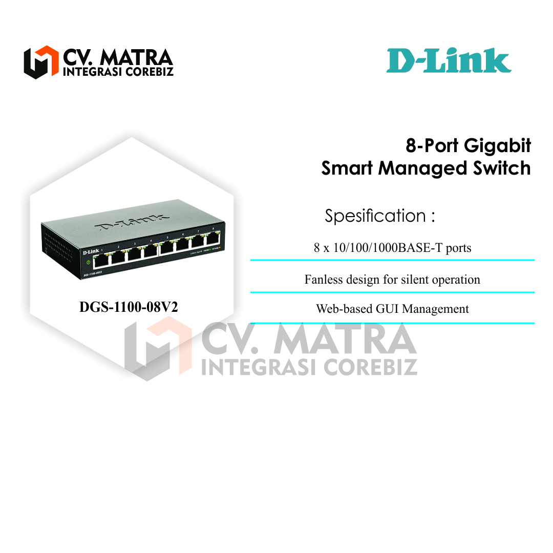 Jual Switch - DLINK 8-Port Gigabit Switch Managed | PaDi UMKM