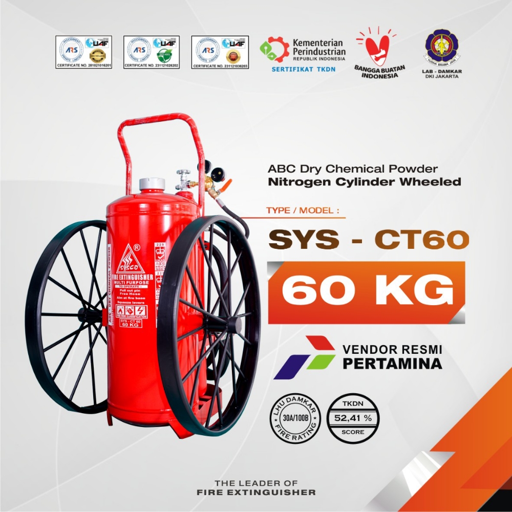 Jual Alat Pemadam Api Ringan (APAR) 60 Kg Cartridge Wheeled - SYSCO FIRE | PaDi UMKM