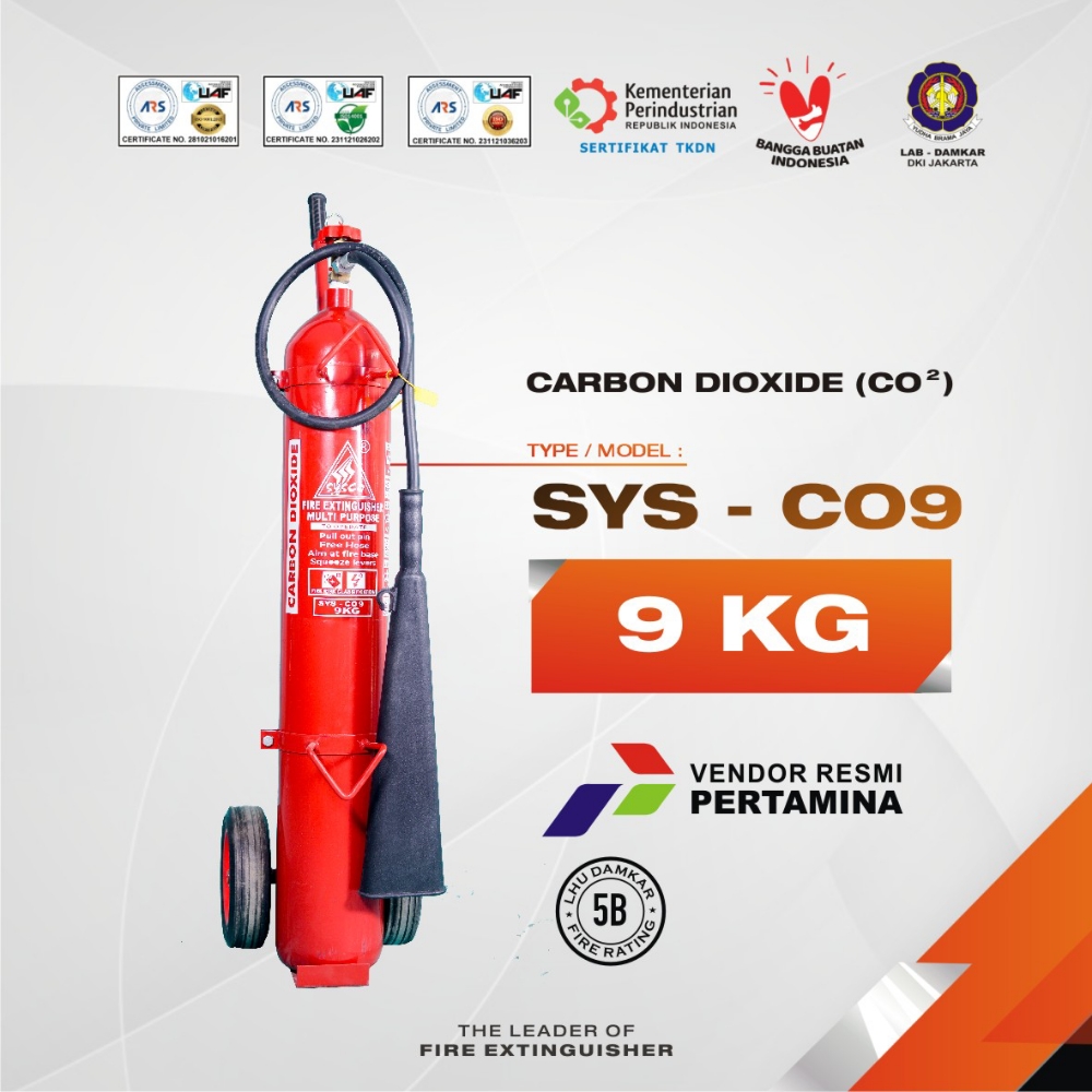 Jual Alat Pemadam Api Ringan (APAR) 9 Kg Carbondioxide - SYSCO FIRE | PaDi UMKM