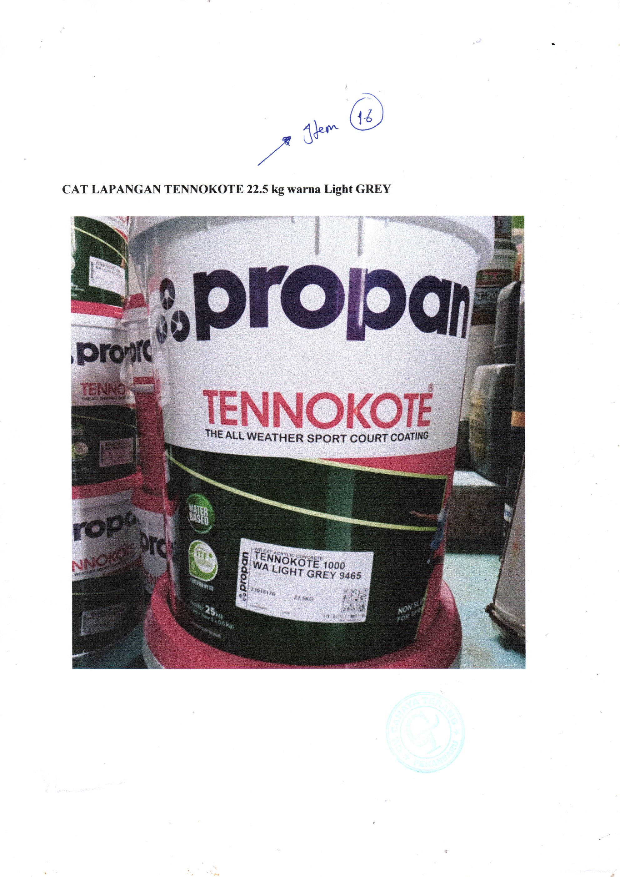 Jual PAINT AEROSOL 22,5 KG/CN TENNOKOTE GREY | PaDi UMKM