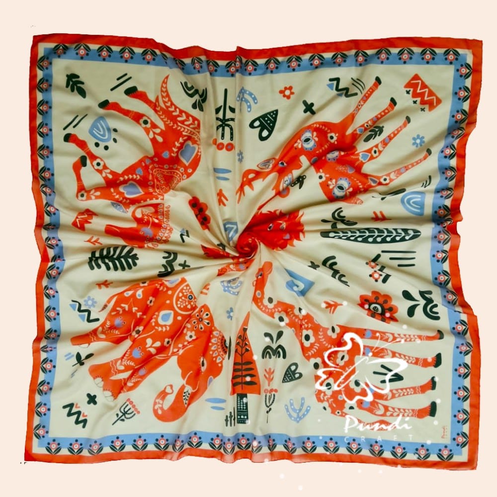 Jual Scraf motif iconic Jakarta | PaDi UMKM