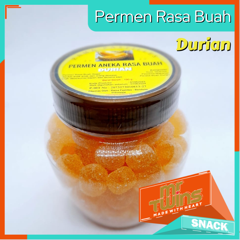 Jual Permen Rasa Buah Durian Kemasan Botol 190gr | PaDi UMKM