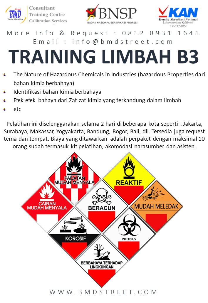 Jual Pelatihan dan Pendidikan Limbah B3 ( Pengolahan dan Penanganan Bahan Berbahaya dan Beracun ...