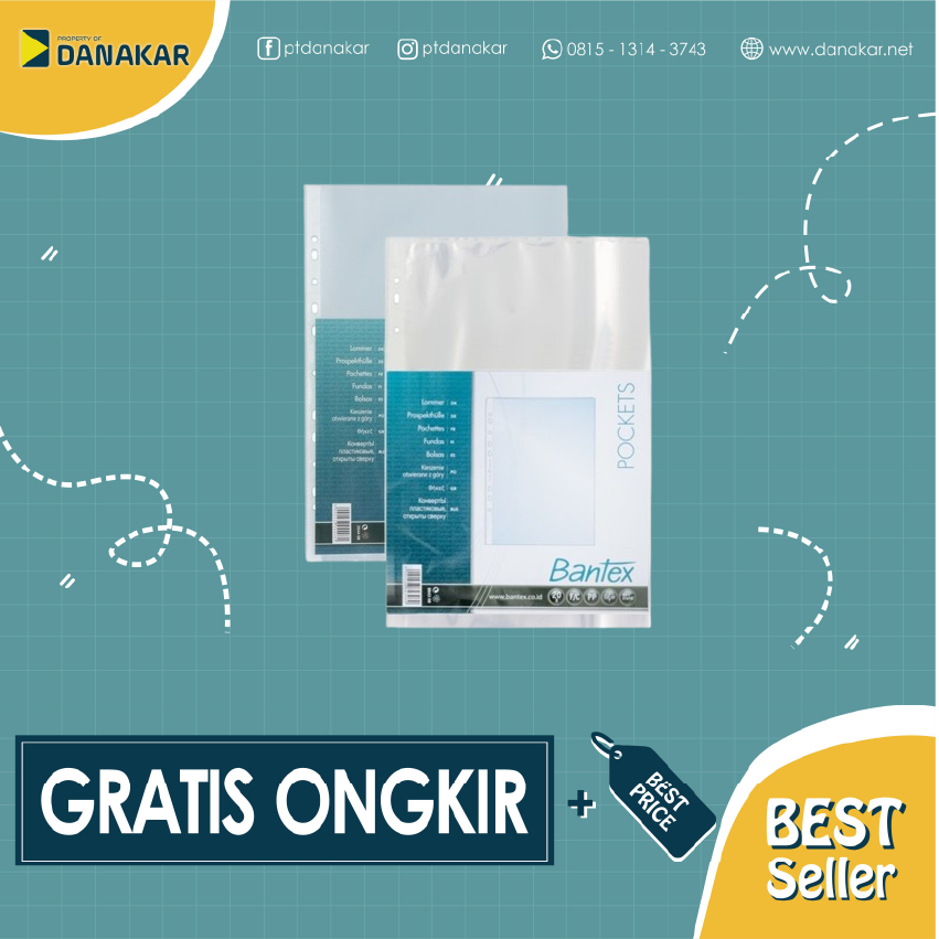 Jual Pp Pocket File Sheet Protector Size Folio F4 20 Lembar | PaDi UMKM