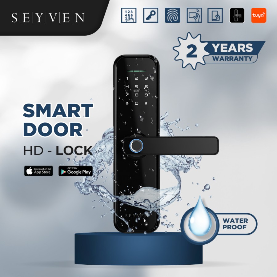 Jual SEYVEN SMART DOOR LOCK WATERPROOF DOOR LOCK WITH APP - HD-SEYVEN ...