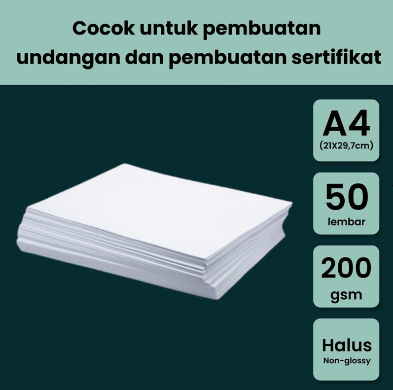 Jual Kertas HVS Tebal 200 gram ( 1 Pack ) | PaDi UMKM