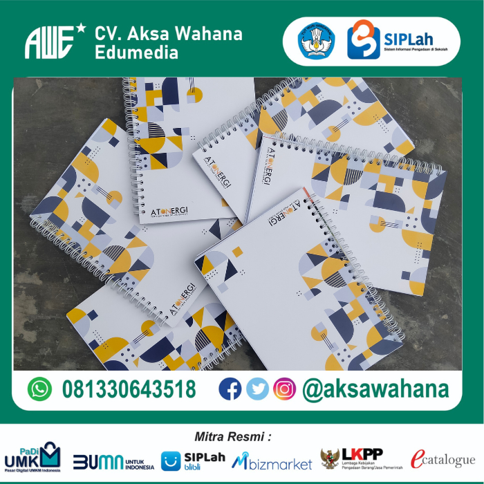 Jual Block Notes Custom Merek/Penerbit CV. Aksa Wahana Edumedia | PaDi UMKM