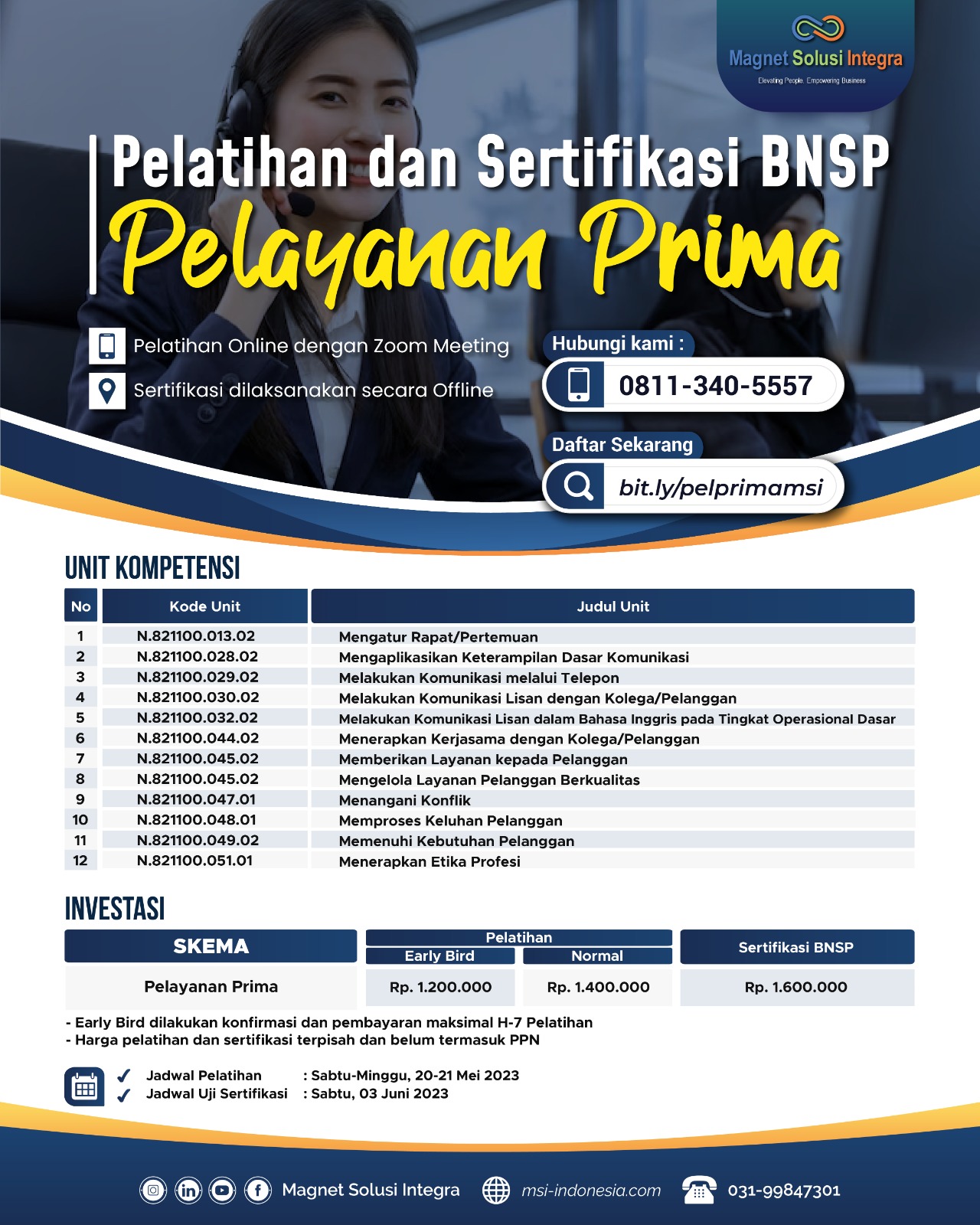 Jual Pelatihan & Sertifikasi BNSP Pelayanan Prima | PaDi UMKM
