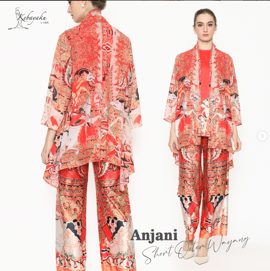 Jual ANJANI SHORT OUTER WAYANG MERAH | PaDi UMKM