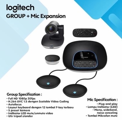 Jual Logitech Group Video Conference Building With Expansion Mic ...