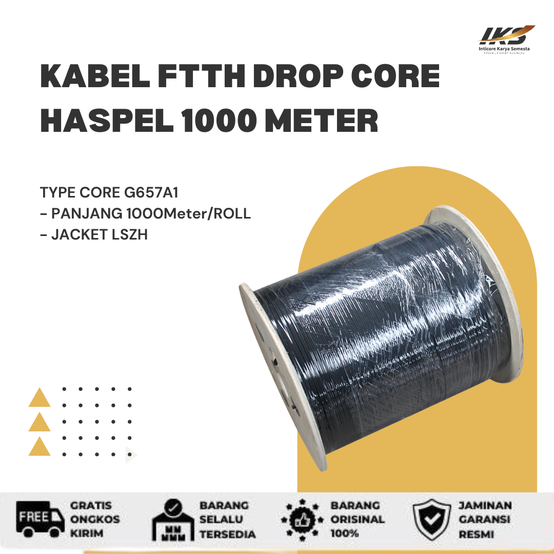 Jual Kabel 1 Core 3 Kawat - Drop Cable Haspelan 1000m | PaDi UMKM