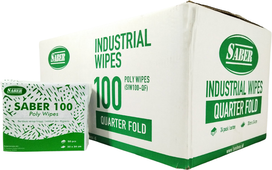 Jual SABER® 100 - Poly Wipes Blue 30cm x 34cm /sheet 24 packs x 50 ...
