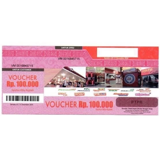 Jual Voucher Pertamina 100 ribu | PaDi UMKM