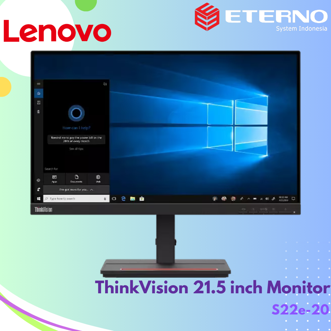 Jual ThinkVision 21.5 inch Monitor - S22e-20 | PaDi UMKM