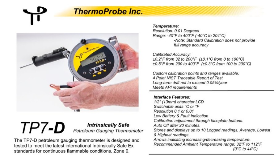 Jual Digital petroleum gauging thermometer TP7-D ThermoProbe x 25 Meter | PaDi UMKM