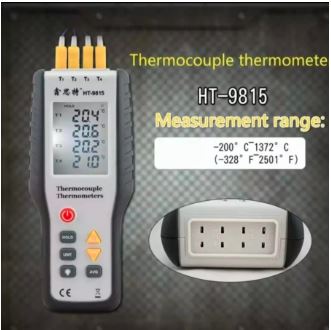 Jual Digital Thermometer Thermocouple 4 Channel Type K HT-9815 | PaDi UMKM
