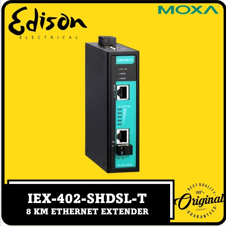 Jual MOXA IEX-402-SHDSL-T 8km Industrial Managed Ethernet Extender | PaDi UMKM