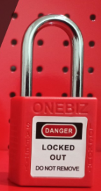 Jual Loto safety padlock Gembok thermoplastic Red 38mm lockout tagout ...
