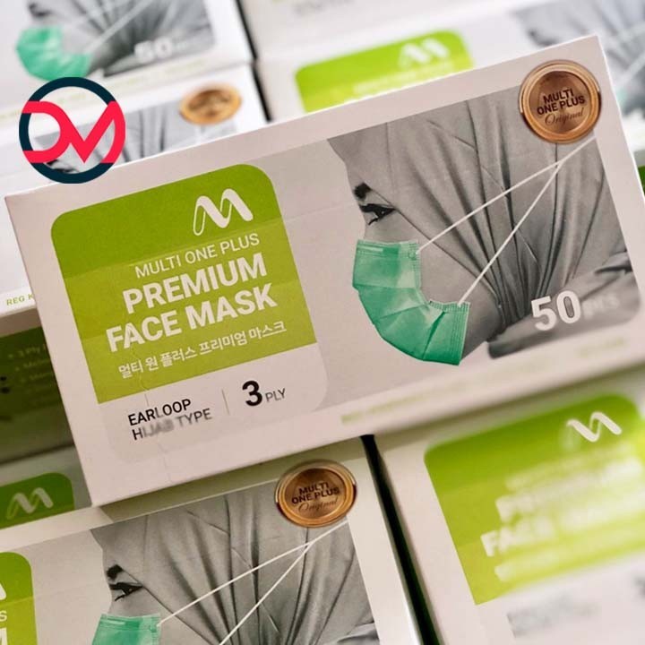 Jual Masker Medis Headloop/Hijab MULTI ONE PLUS Kemenkes 3ply 1box ...