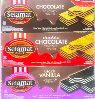 Jual WAFER SELAMAT DOUBLE CHOCOLATE 145 G | PaDi UMKM