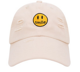 Jual KKV Topi Baseball Cap Bordir Emoji Smile Happy Face Ripped Style ...