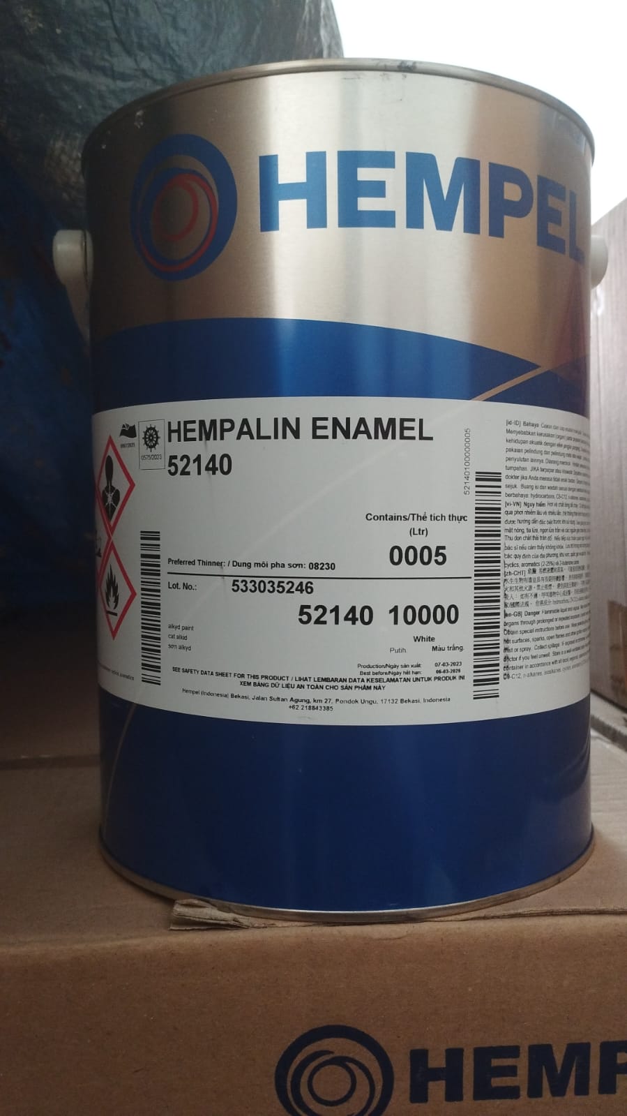 Jual Hempalin Enamel 52140, 20300-00000, YELLOW Colour Manf : HEMPEL ...