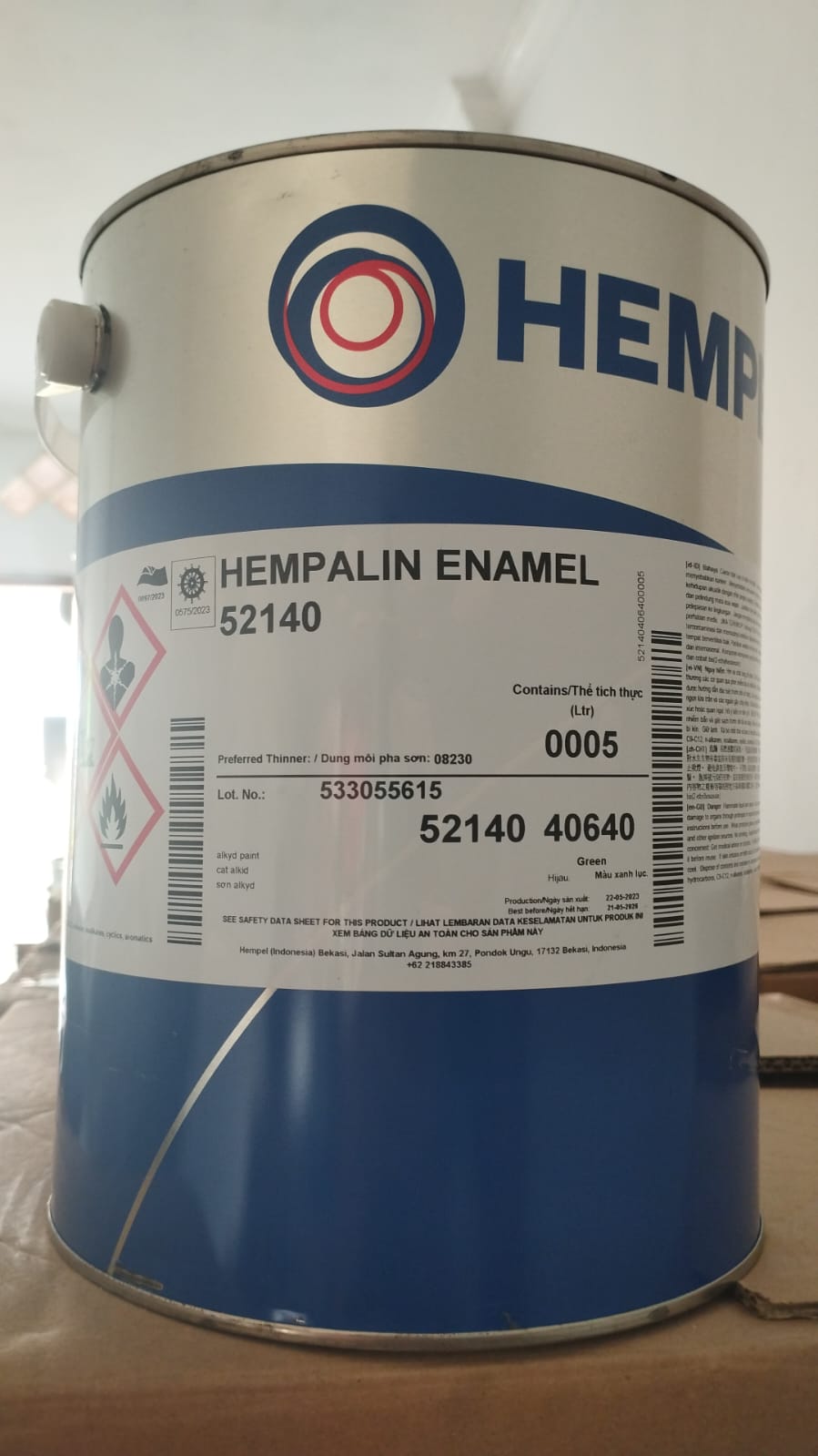 Jual Hempalin Enamel 52140, 08230-00000, GREEN Colour Manf : HEMPEL ...