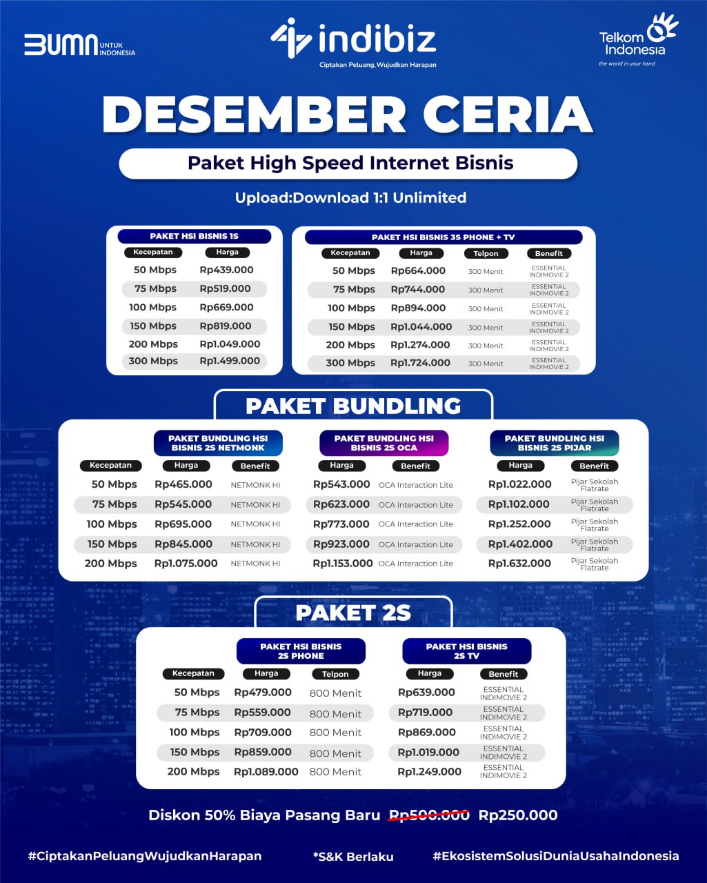 Jual BROSUR PROGRAM PROMO INDIBIZ | PaDi UMKM