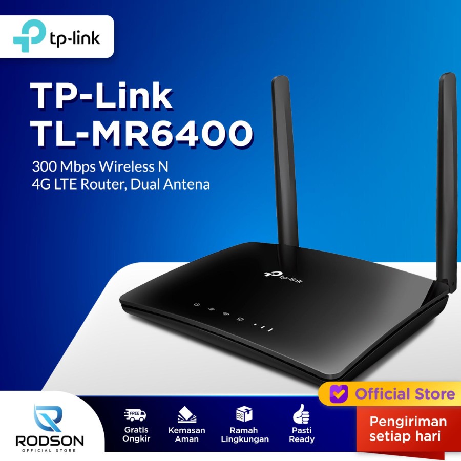 Jual TP Link TL-MR6400 300Mbps Wireless N 4G LTE Router SIM Card | PaDi ...