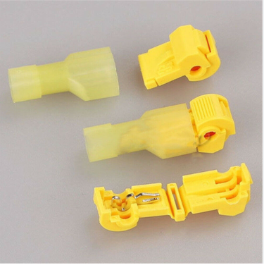 Jual Yellow Quick Lock Splice Wire Connector Terminal Crimp Clip Car ...