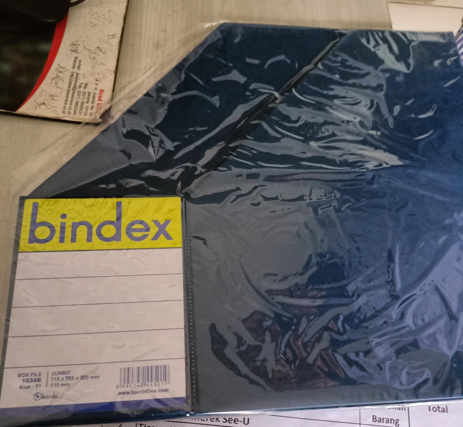 Jual BOX FILE LIPAT BINDEX JUMBO PVC LEBAR 11 CM | PaDi UMKM
