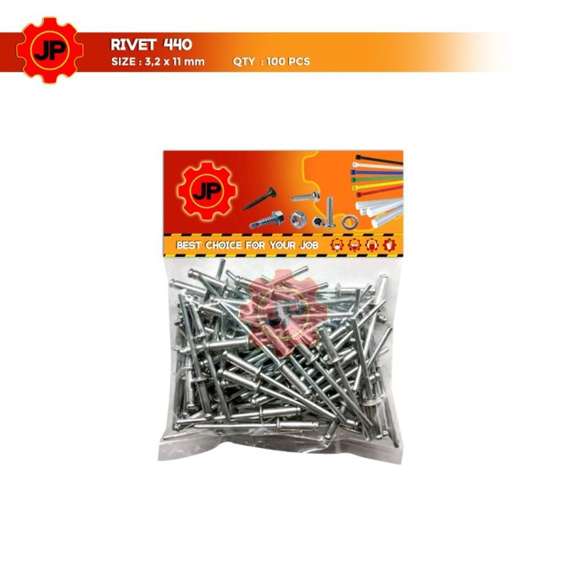 Jual PAKU RIVET 3.2 X 11 MM 440 BLIND RIPET RIFET TEMBAK ALUMINIUM 100 ...