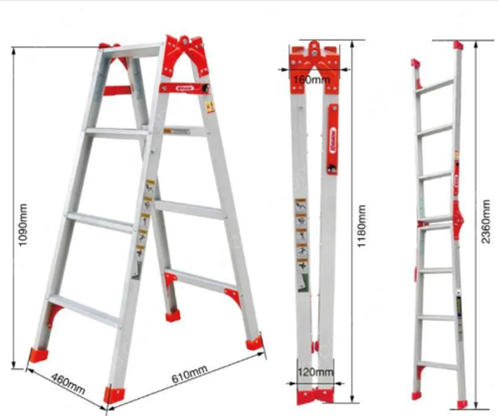 Jual Ladder alu Krisbow 2056221 multi use 4 steps. Panjang tangga lurus ...