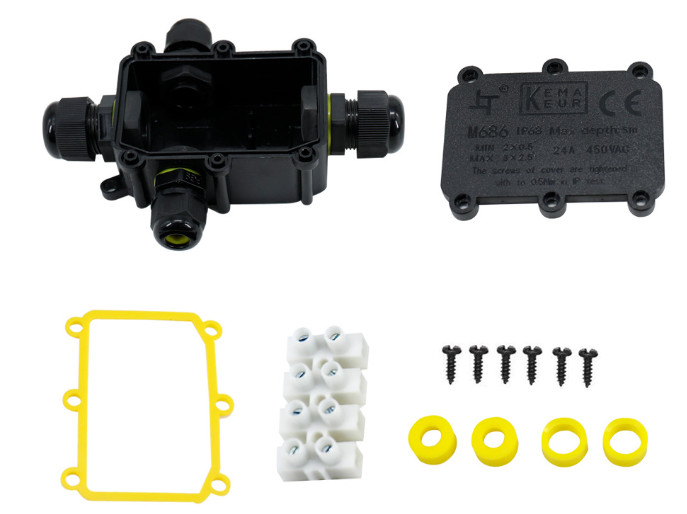 Jual Outdoor junction box sambungan kabel waterproof 4 cabang 4 ways ...