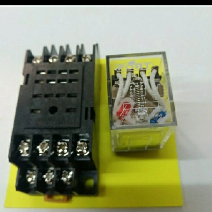 Jual Relay Omron MY4N 12vdc + soket - my4n 12v+socket | PaDi UMKM