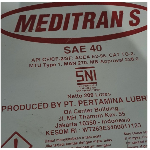 Jual Oli Mesin PERTAMINA MEDITRAN S40 SAE 40 Isi 209 liter | PaDi UMKM