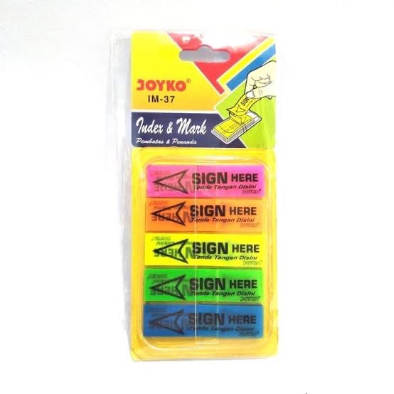 Jual Sticker Note Sigin Here Joyko Ukuran Kecil | PaDi UMKM