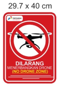 Jual Rambu Dilarang Menerbangkan Drone 1 muka | PaDi UMKM