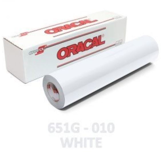 Jual Stiker Oracal 651 warna putih Glossy G-010 Ukuran 126 cm x 50 m ...