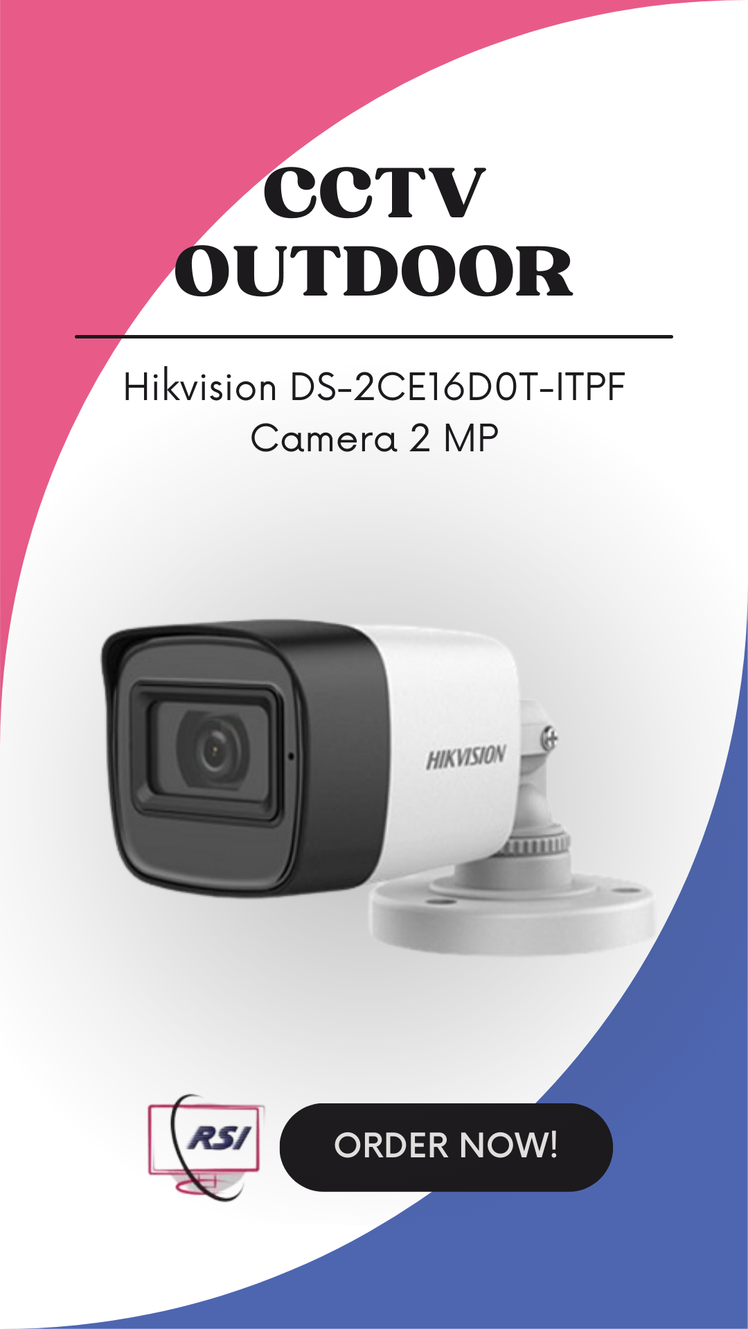 Jual Camera CCTV OUTDOOR Hikvision DS-2CE16D0T-ITPF | PaDi UMKM