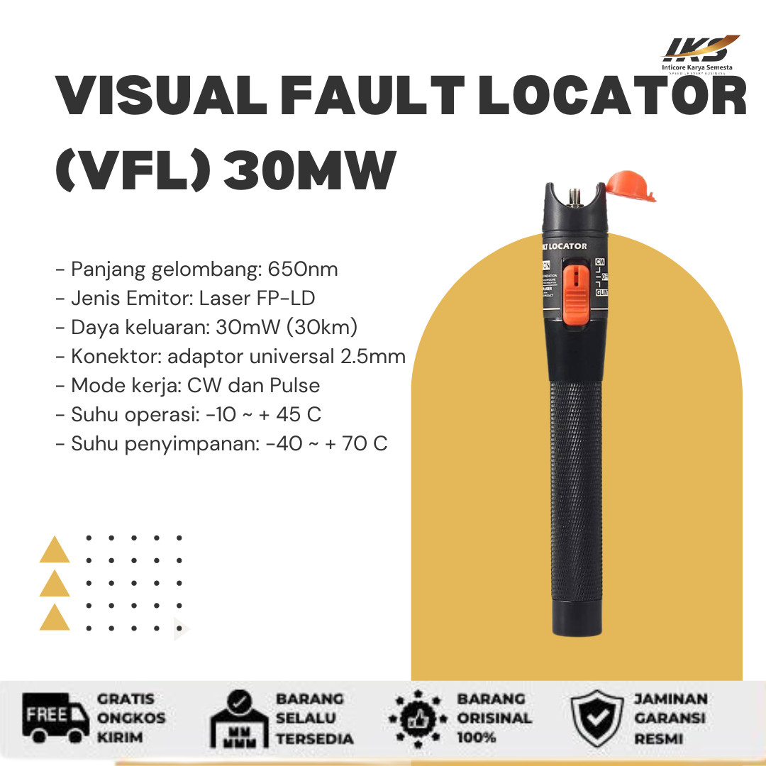 Jual VFL 30mW Visual Fault Locator Fiber Optik Laser Senter | PaDi UMKM