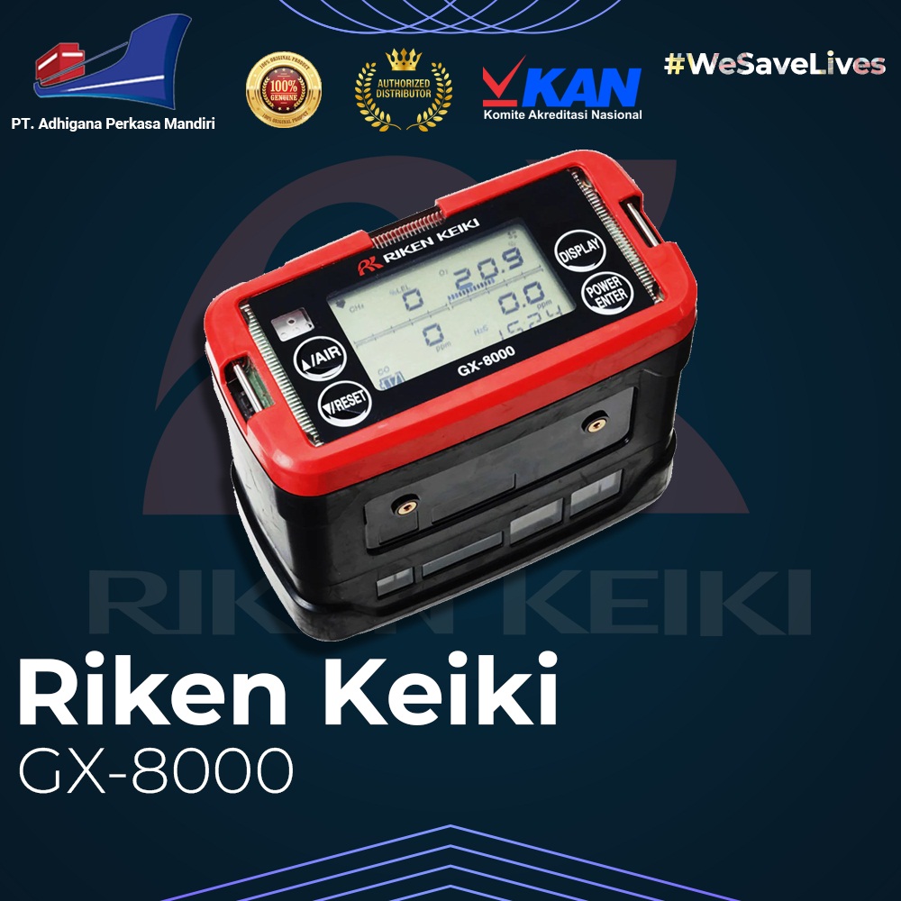Jual Riken Keiki Gas Detector GX-8000 4 sensor | PaDi UMKM