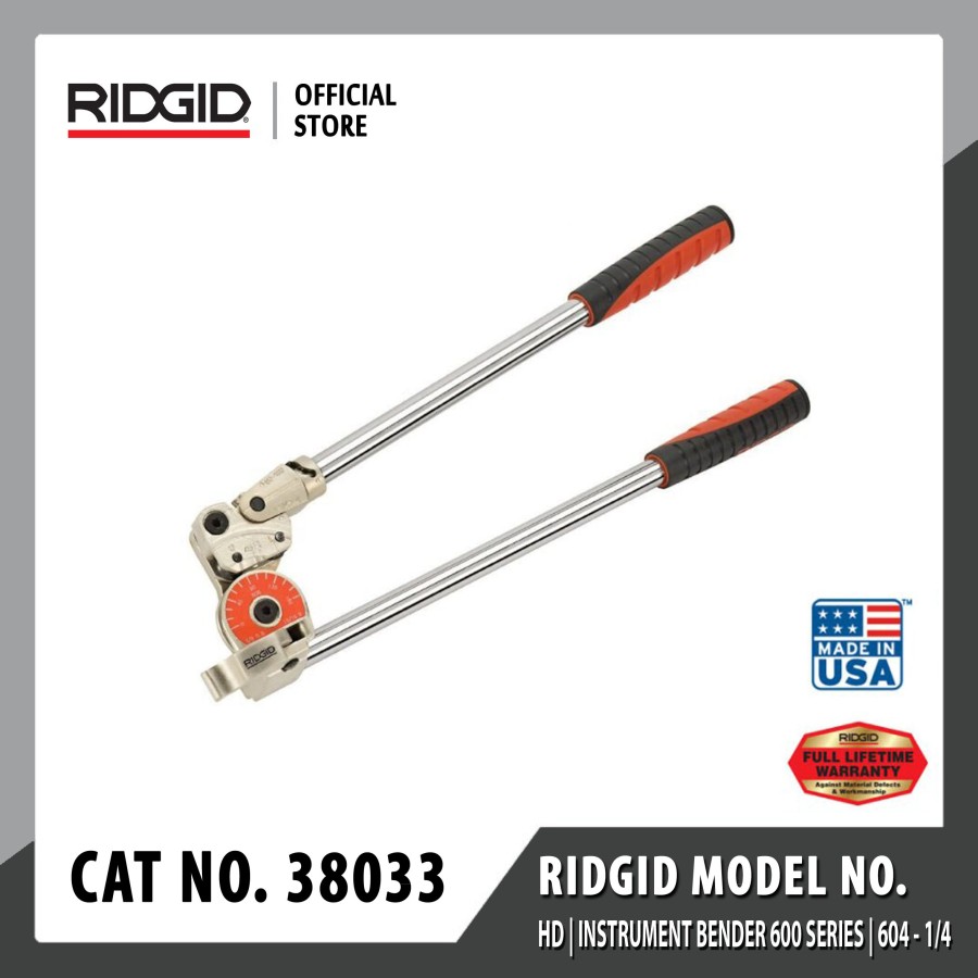 Jual RIDGID Heavy Duty Instrument Bender 600 series, 604-1/4'-38033 ...