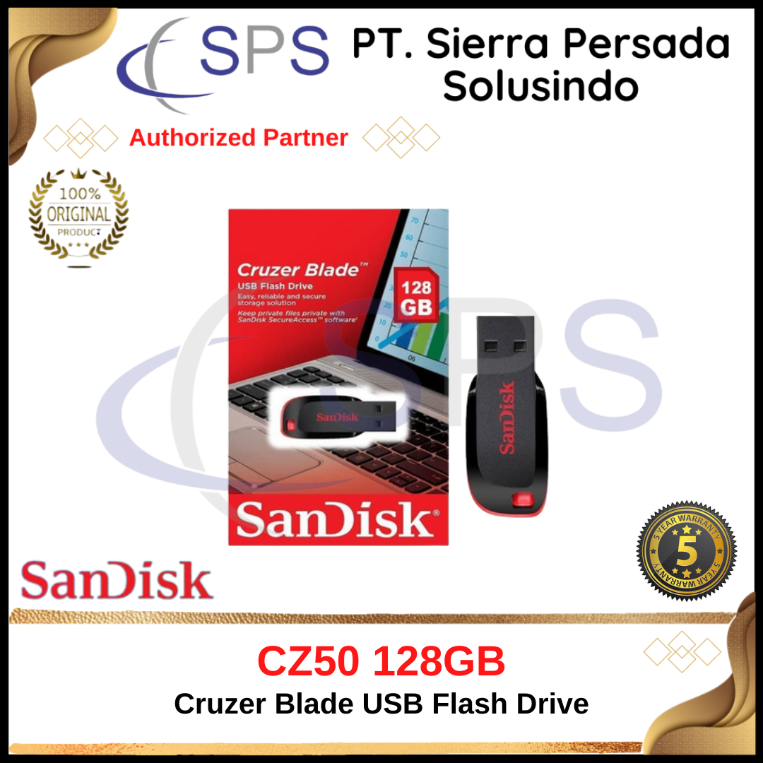 Jual SANDISK Flashdisk Cruzer Blade CZ50 USB FLASH DISK 128GB- ORIGINAL ...