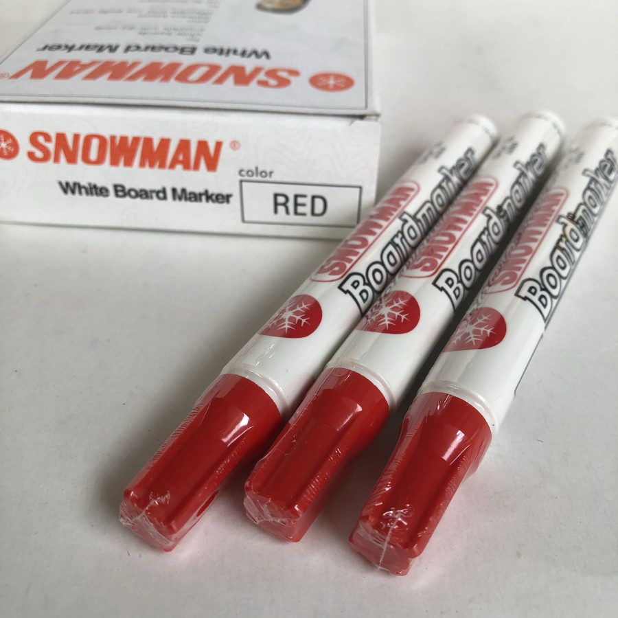 Jual Spidol Board Marker Red Snowman (box) | PaDi UMKM