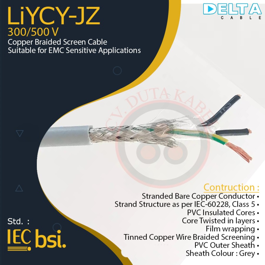 Jual Kabel LiYCY-JZ 3x2,5 mm2 DELTA /3x2,5mm2/3x2.5 mm2/3x2.5mm2/3 x 2,5 mm | PaDi UMKM