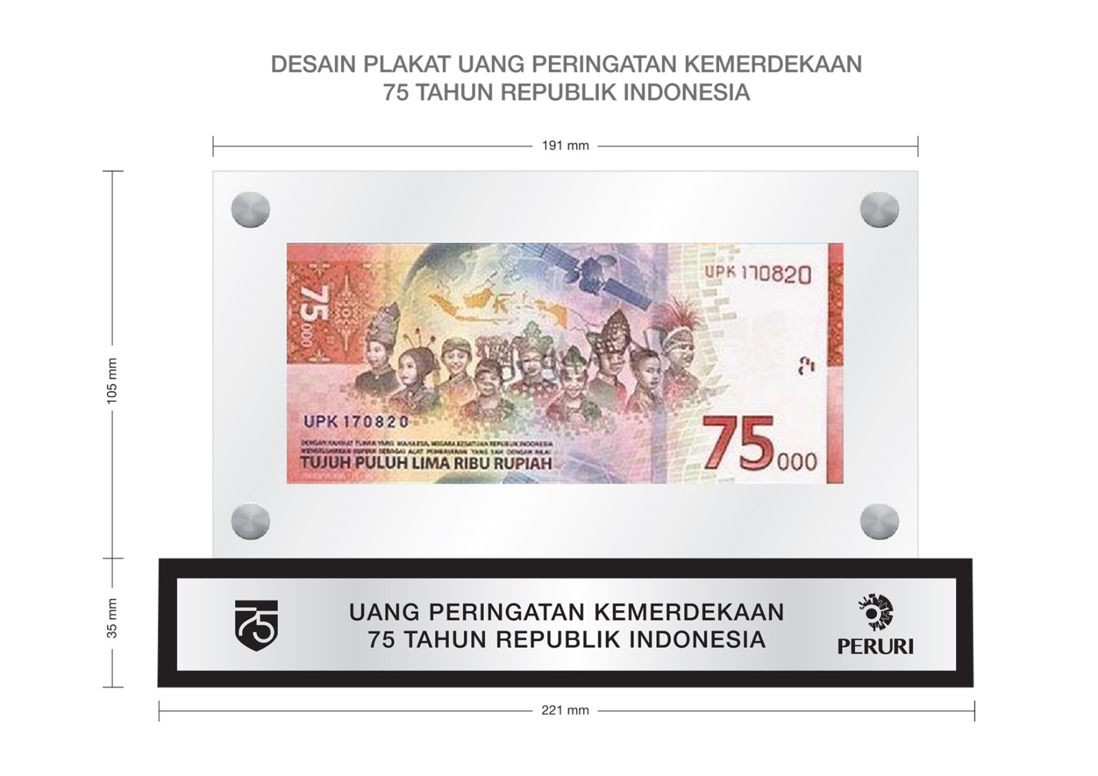 Jual Plakat UPK 75 Tahun RI | PaDi UMKM