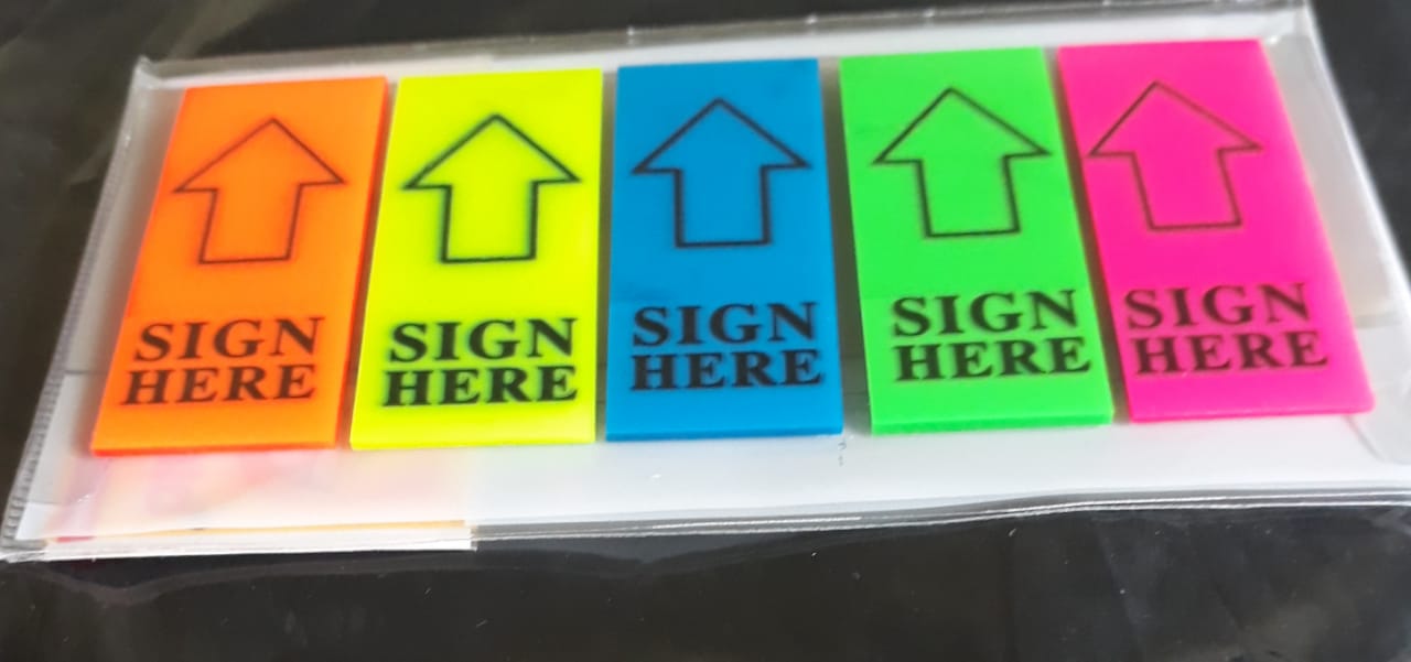 Jual Kertas Post it Sign Here warna warni | PaDi UMKM