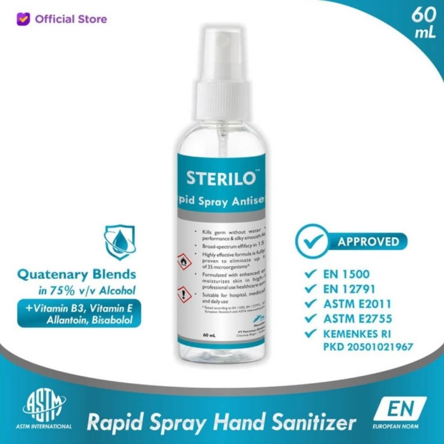 Jual Sterilo hand sanitizer spray 60 Ml | PaDi UMKM